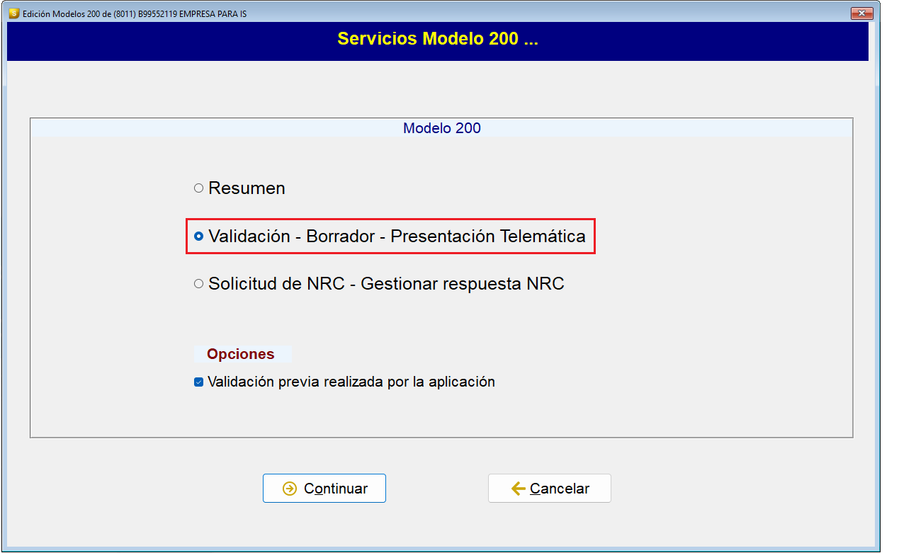 Sociedades. Modelo 200. ¿Cómo genero un borrador del modelo? – Aplifisa