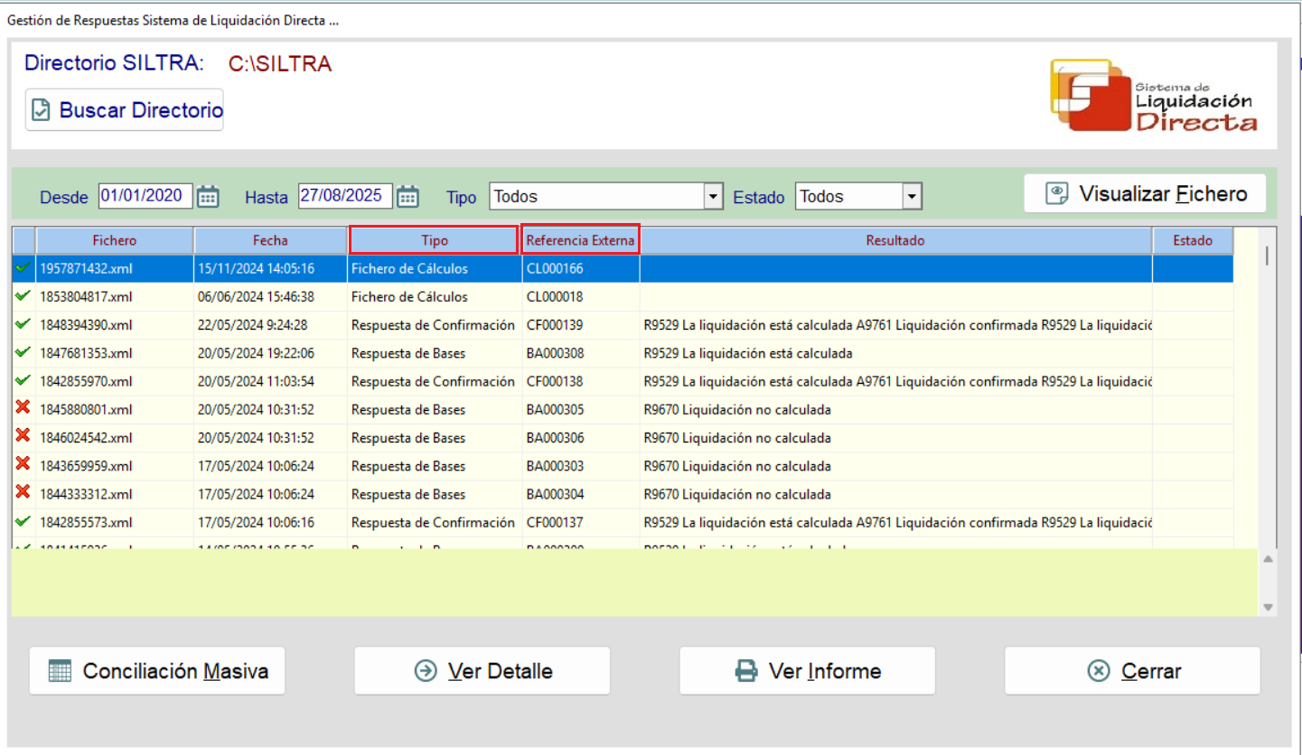 SILTRA: Respuesta del Fichero de Bases y Tramos – Aplifisa
