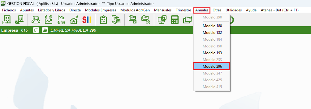 Modelo 296. Declaración Informativa. Retenciones e ingresos a cuenta ...