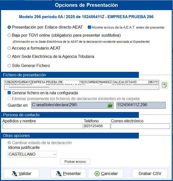 Modelo 296. Declaración Informativa. Retenciones e ingresos a cuenta ...