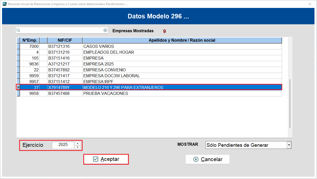 Modelo 296. Declaración Informativa. Retenciones e ingresos a cuenta ...