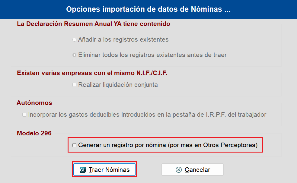 Modelo 296. Declaración Informativa. Retenciones e ingresos a cuenta ...