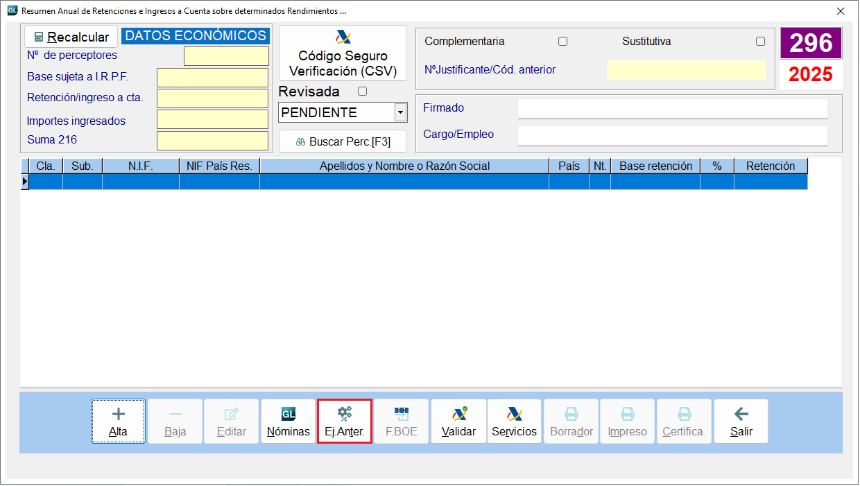 Modelo 296. Declaración Informativa. Retenciones e ingresos a cuenta ...