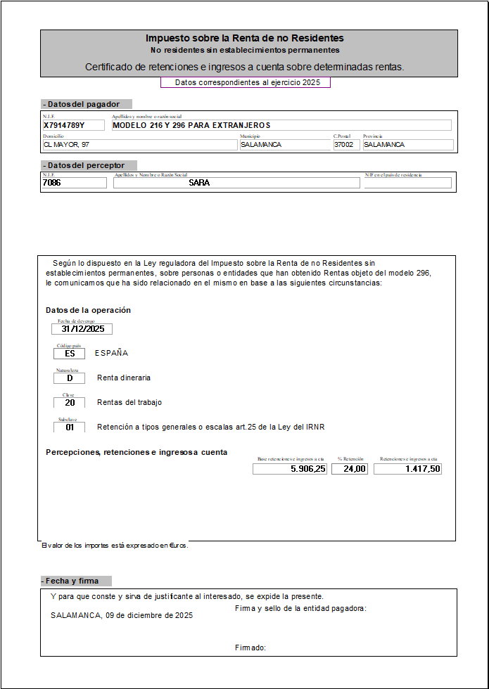 Modelo 296. Declaración Informativa. Retenciones e ingresos a cuenta ...