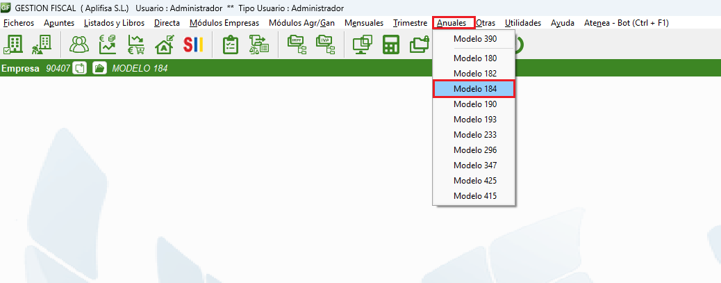 Modelo 184. Declaración Informativa. Entidades en régimen de atribución ...